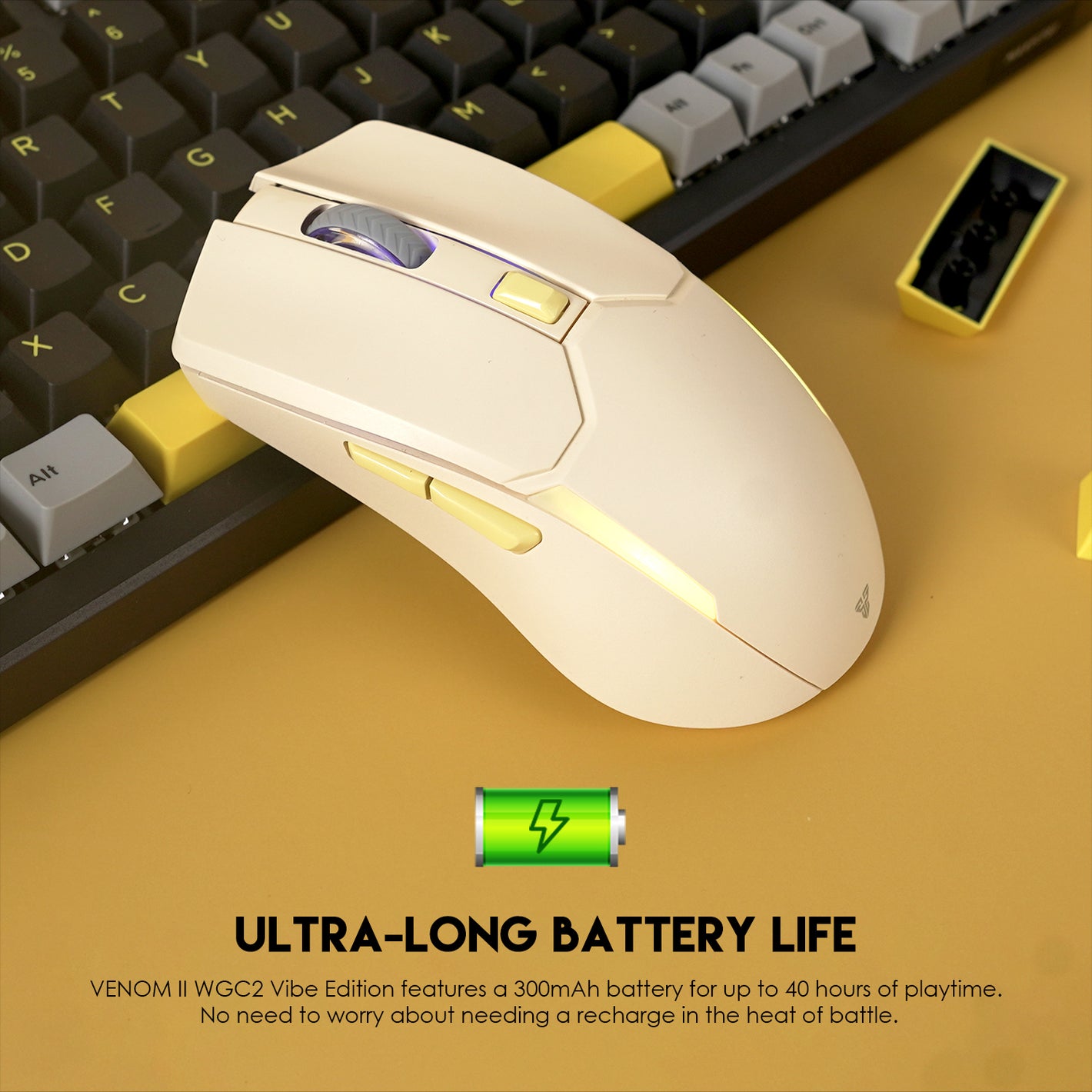 Fantech Wireless Gaming Mouse - Beige (VENOM II WGC2) – Fantech Australia