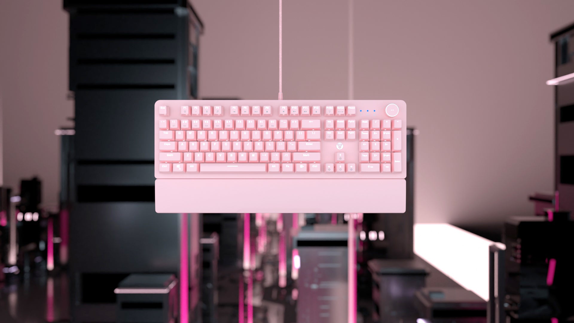 Fantech MAXPOWER MK853 Mechanical Keyboard - Sakura Pink | White ...
