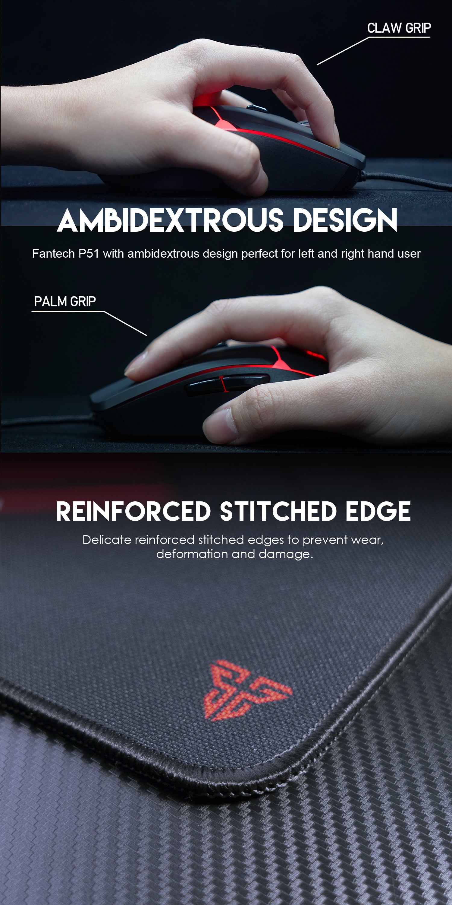 Fantech 5-in-1 Gaming Keyboard Combo: Keyboard, Mouse, Mousepad ...