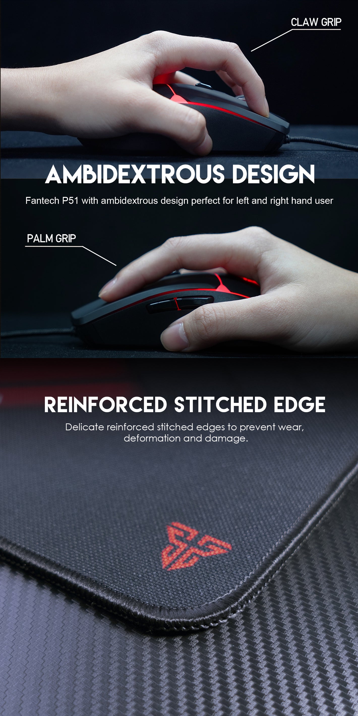 Fantech 5-in-1 Gaming Keyboard Combo: Keyboard, Mouse, Mousepad ...