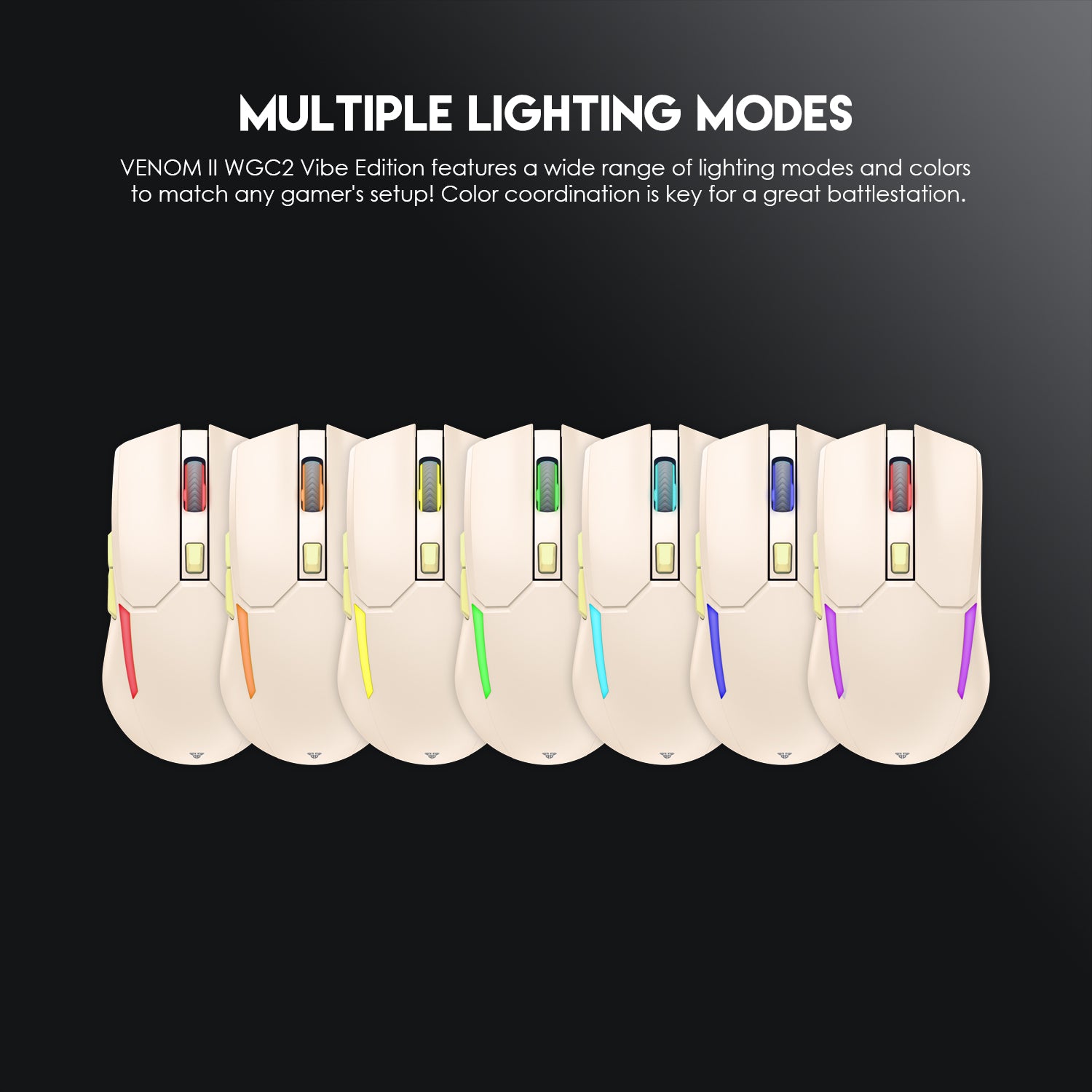 Fantech VENOM II WGC2 Wireless Gaming Mouse - Beige: Comfortable ...